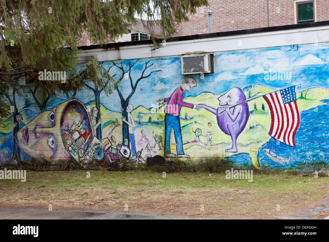 A mural in Burlington, Vermont, USA Stock Photo - Alamy