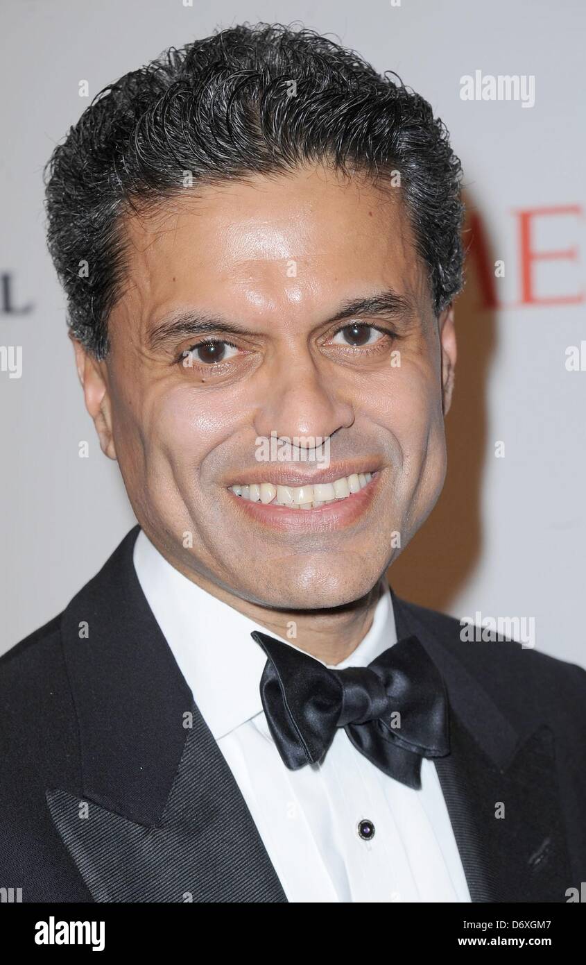 New York, USA. April 23, 2013. Fareed Zakaria at TIME 100 Gala ...