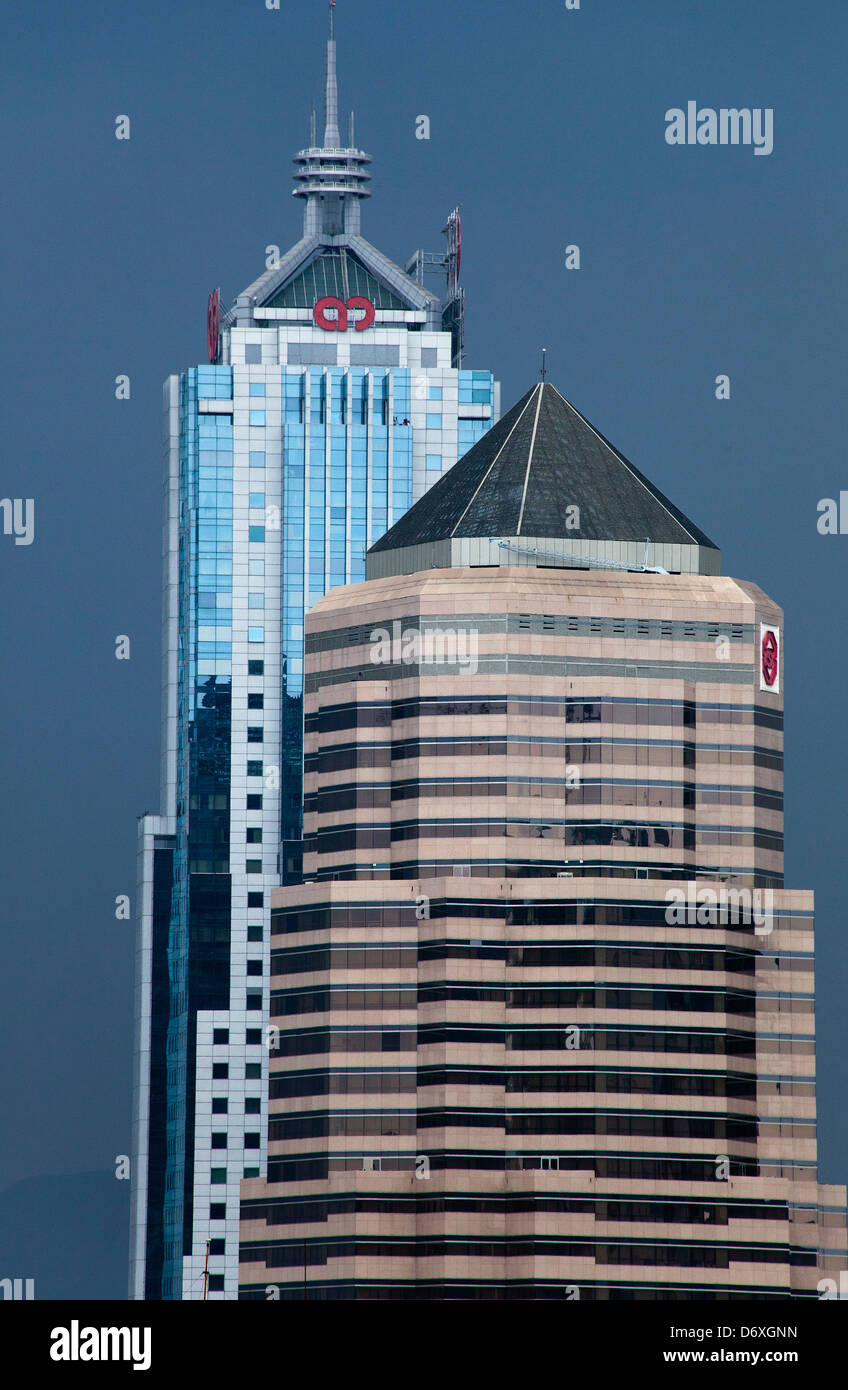 Tall buildings in the Golden Triangle section of central Kuala Lumpur ...