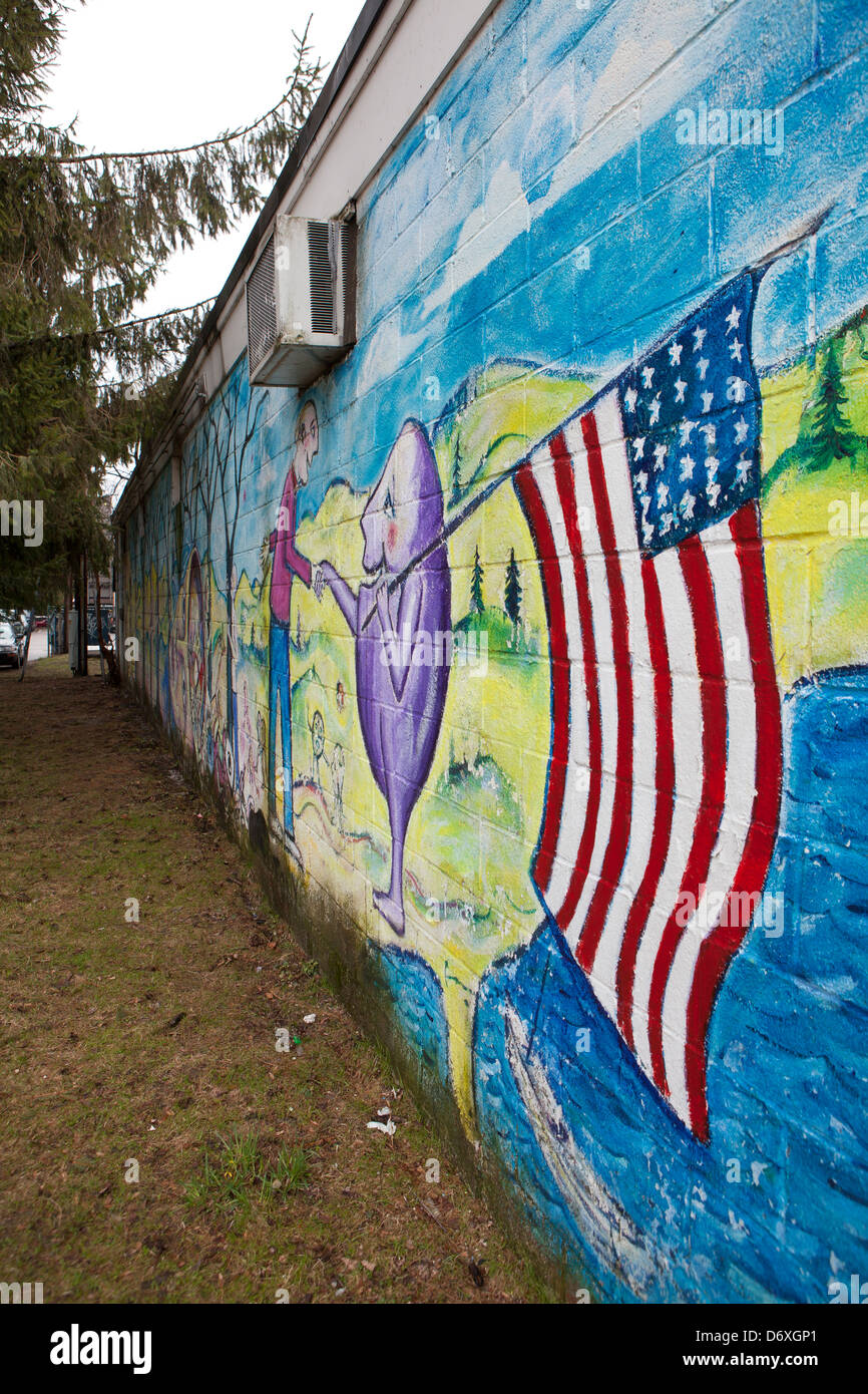 A mural in Burlington, Vermont, USA Stock Photo - Alamy