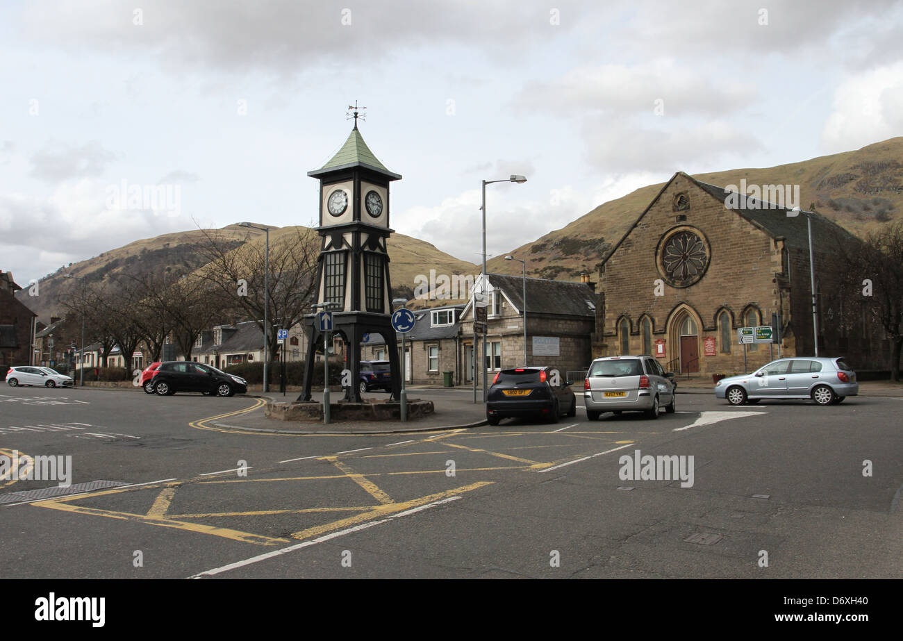 Murray Square Clock Tillicoultry Clackmannanshire Scotland Stock Photo ...