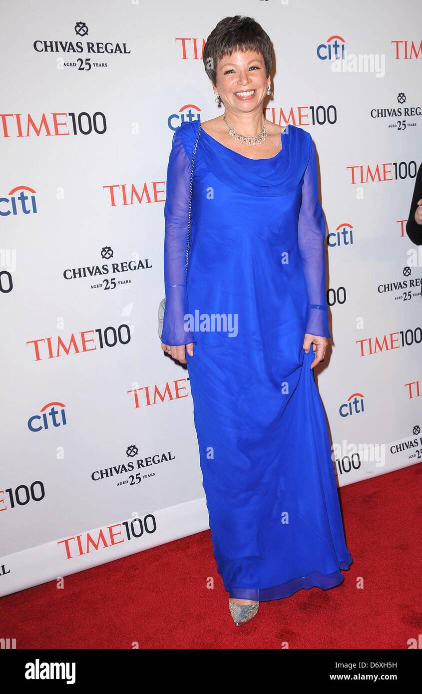 New York, USA. April 23, 2013. Valerie Jarrett at TIME 100 Gala ...