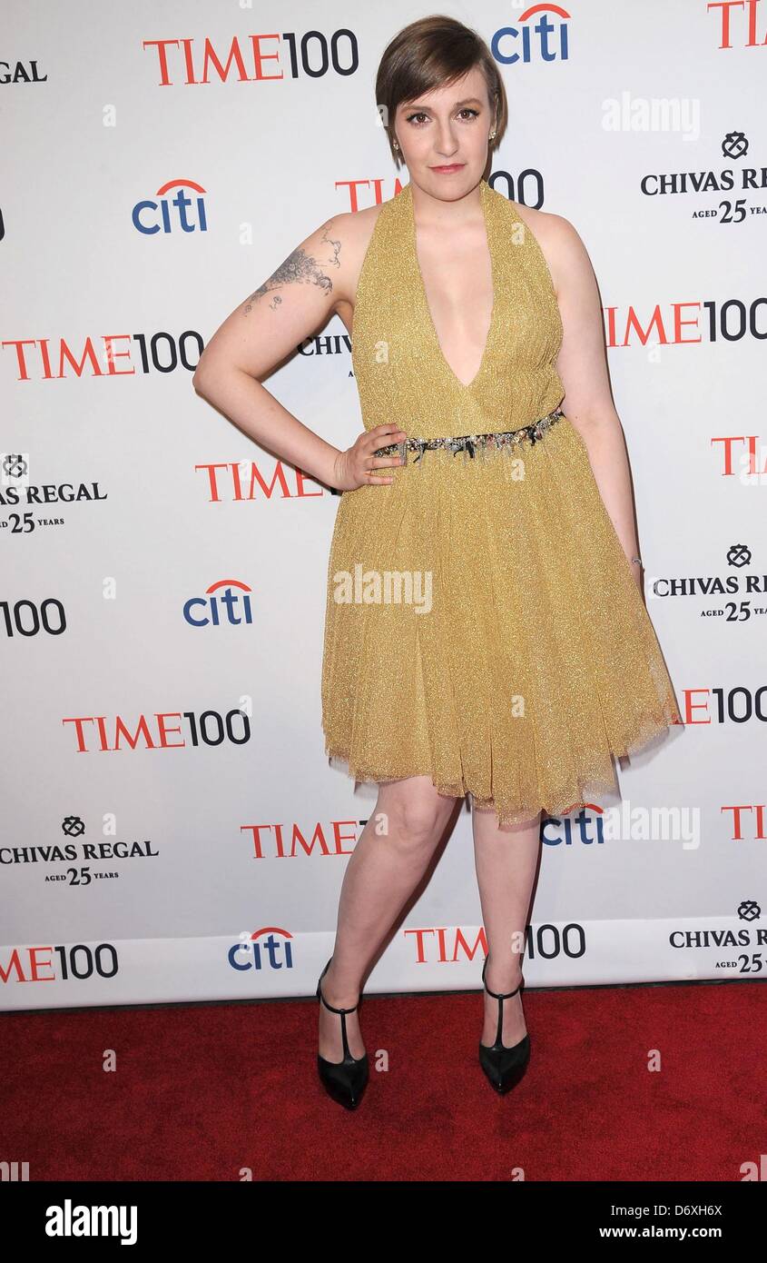 New York, USA. April 23, 2013. Lena Dunham at TIME 100 Gala, Frederick ...