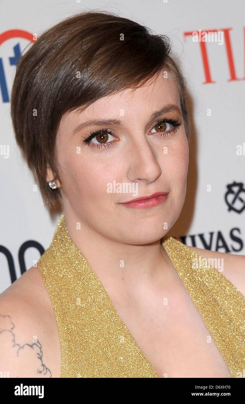 New York, USA. April 23, 2013. Lena Dunham at TIME 100 Gala, Frederick ...