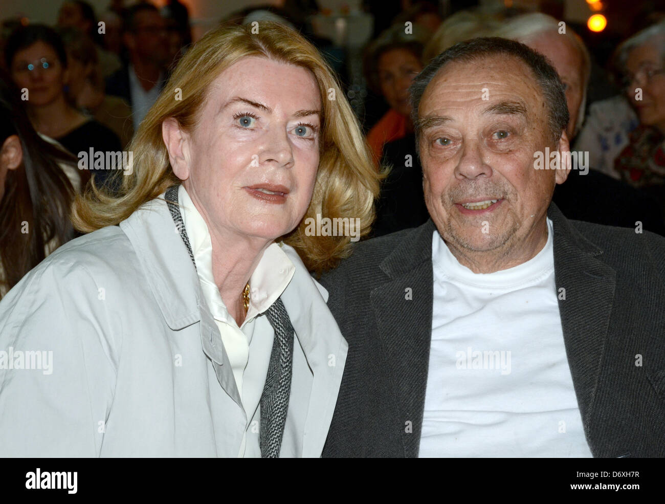 Artist Guenther Uecker and his wife Christine sit next to each other ...