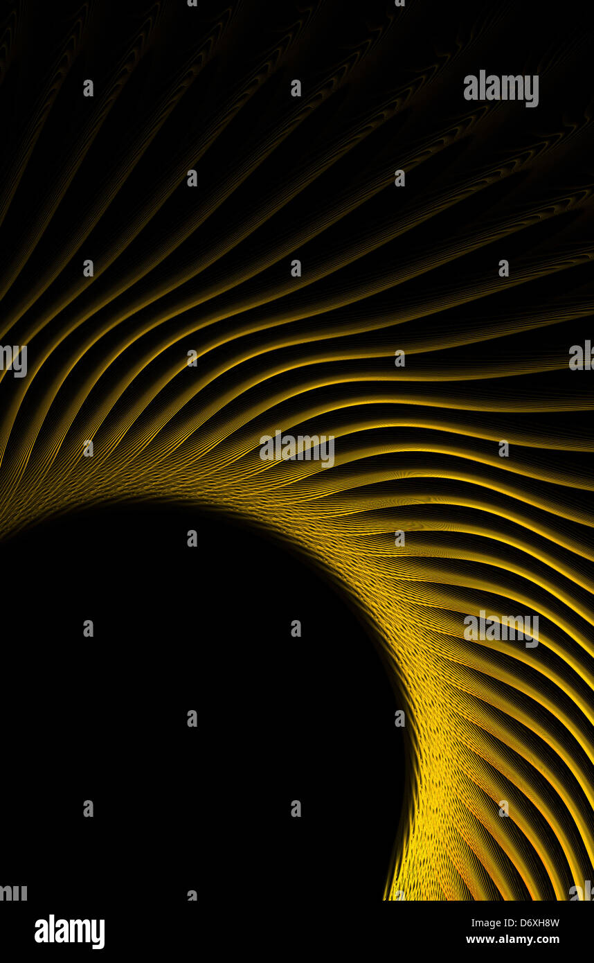 Golden sun. Abstract gold on black template Stock Photo - Alamy