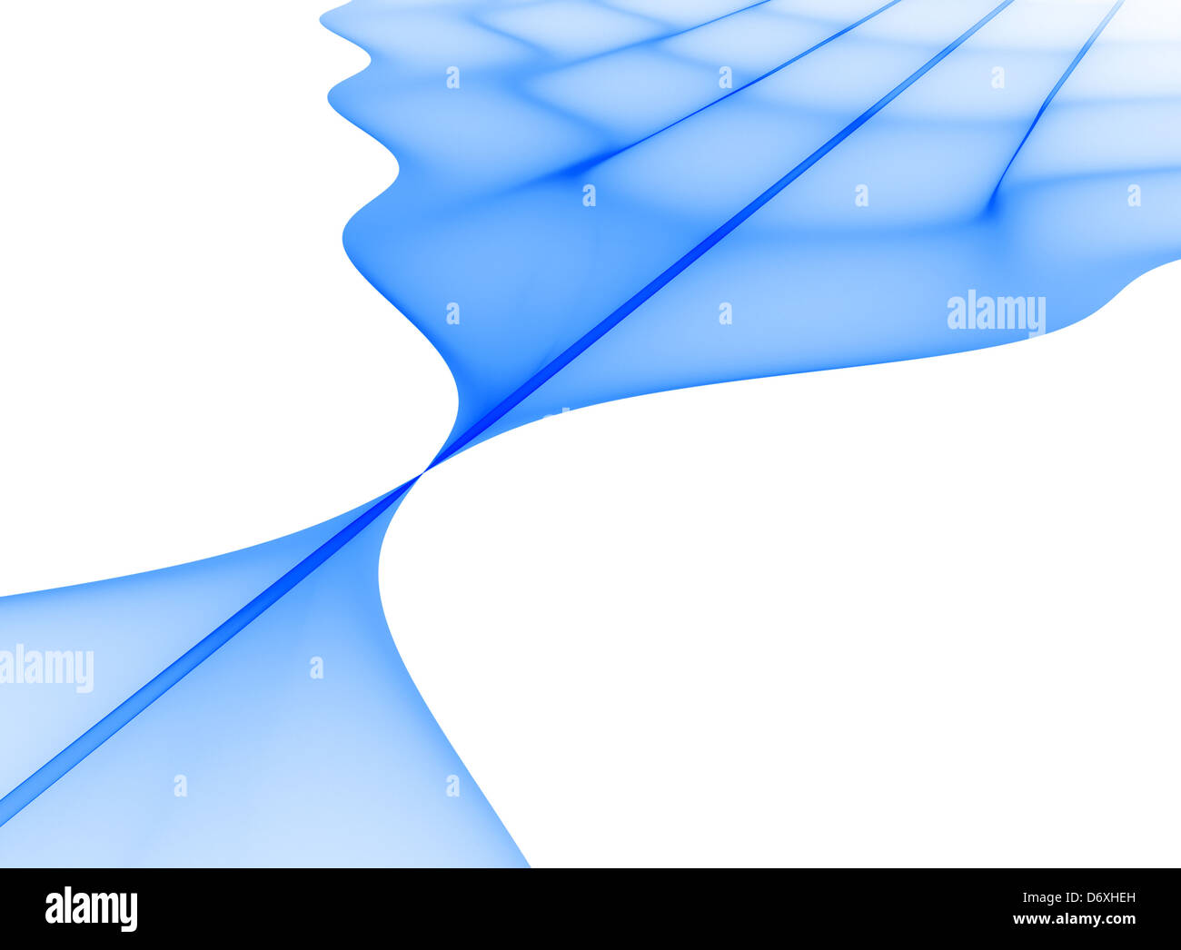 Abstract template with blue translucent rippled shape Stock Photo - Alamy