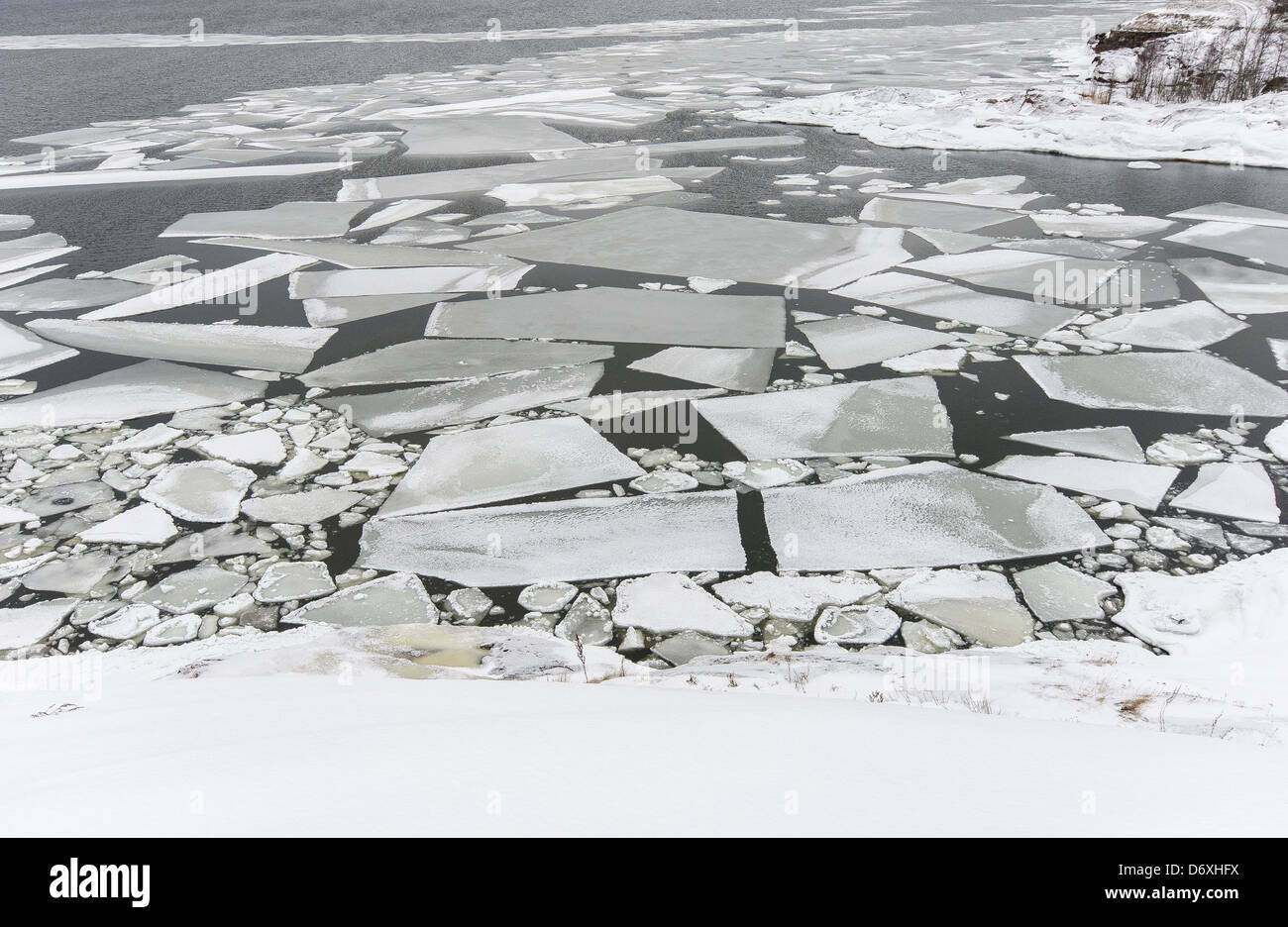 Sea ice surrounding Suomenlinna island in Helsinki, Finland Stock Photo ...
