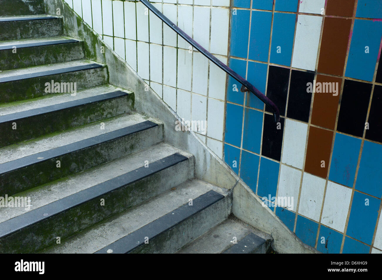 Town steps and coloured tiles, Brighton, UK Stock Photo - Alamy