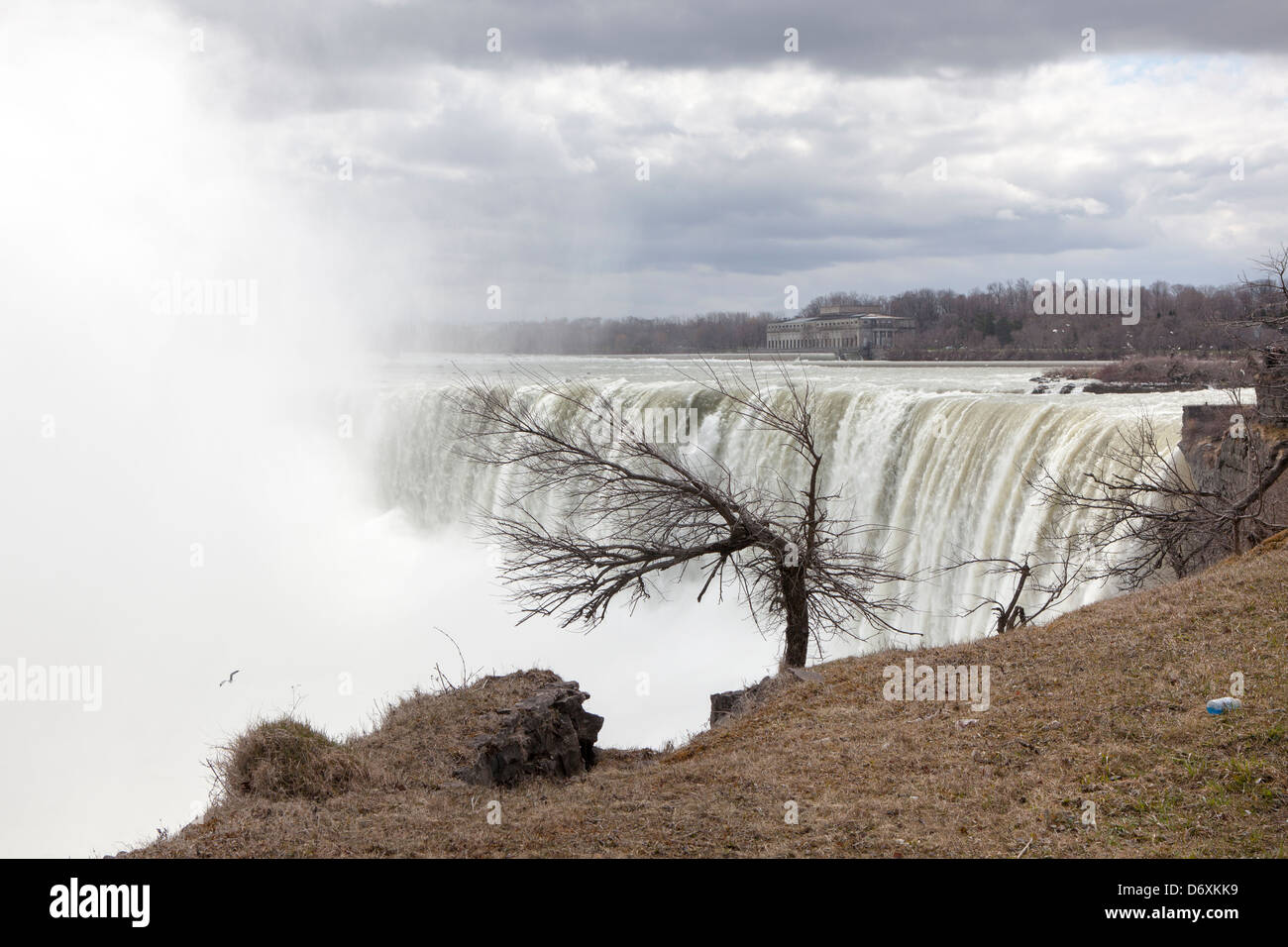Niagara Falls at springtime, on the border between USA and Canada Stock ...