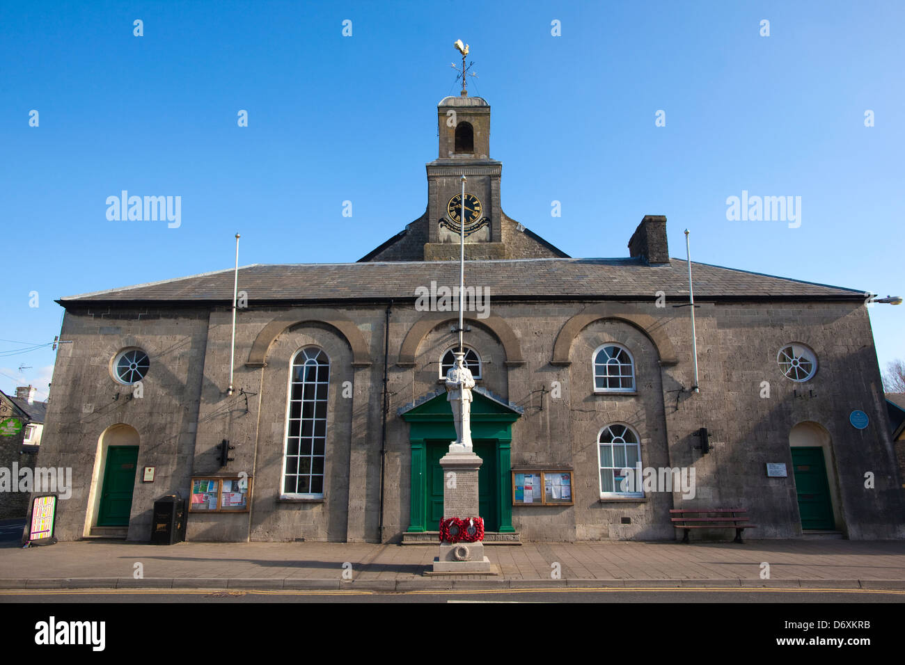 Cowbridge Town Hall, High Street, Vale of Glamorgan, South Wales Stock ...