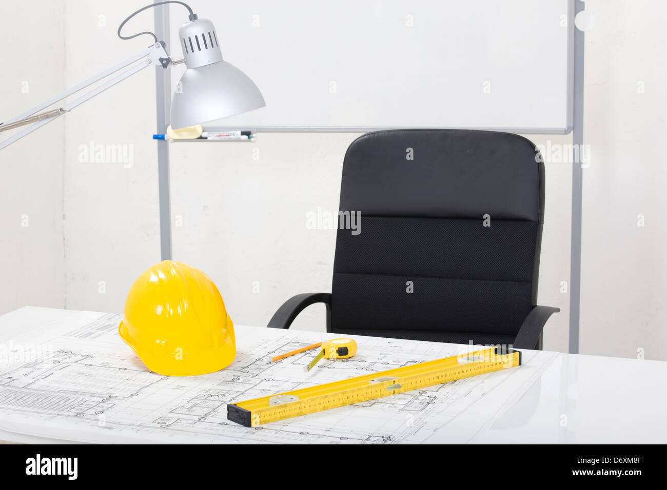 Tools and papers with sketches on the table Stock Photo - Alamy