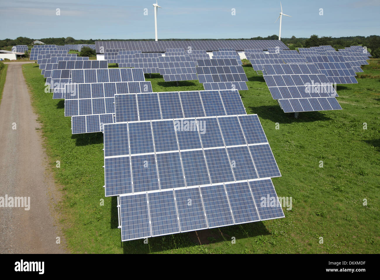 Nordhackstedt, Germany, solar farm consisting of tracking systems Stock ...