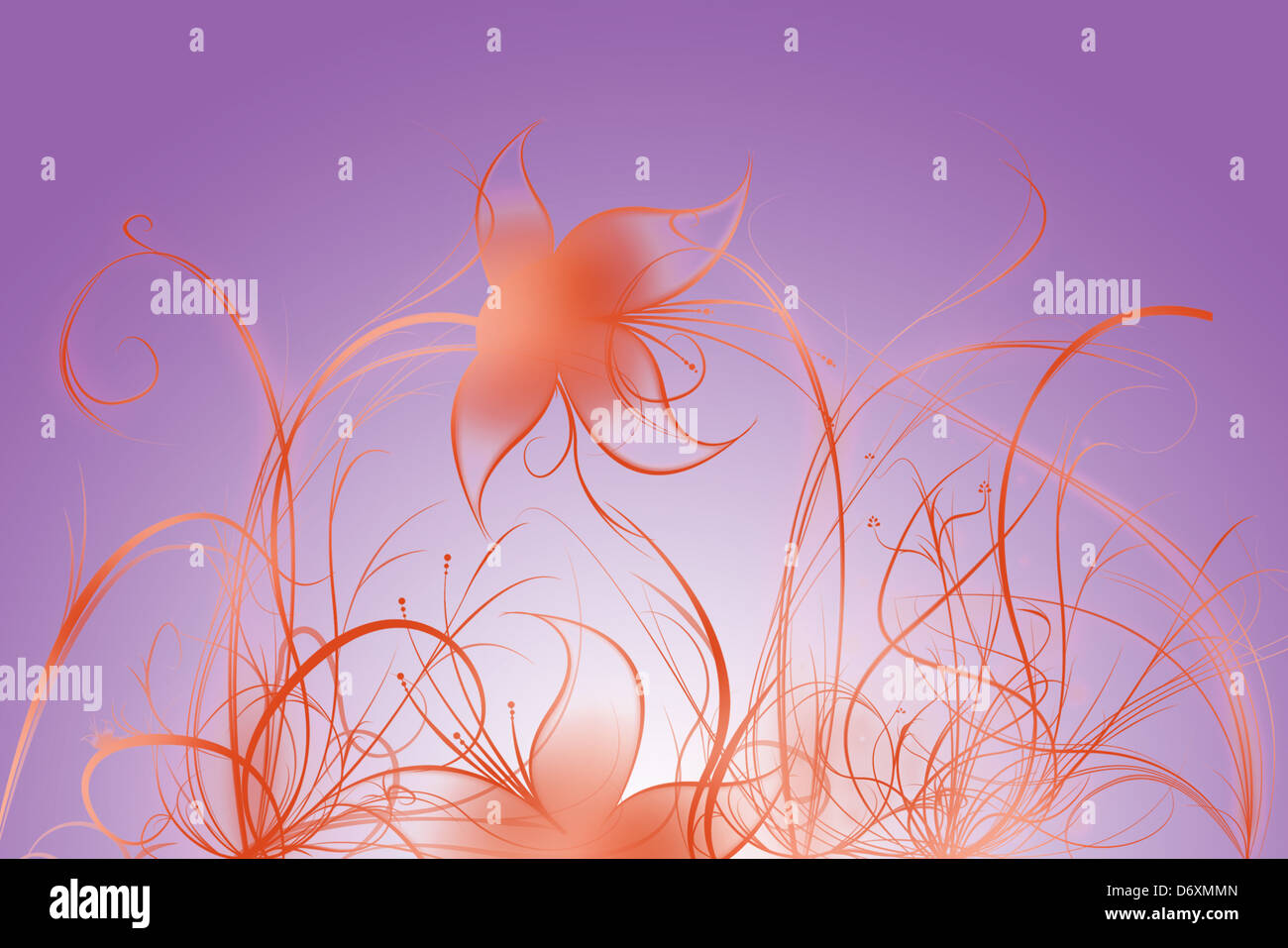 Beautiful illustrated flower background design with gradient Stock ...
