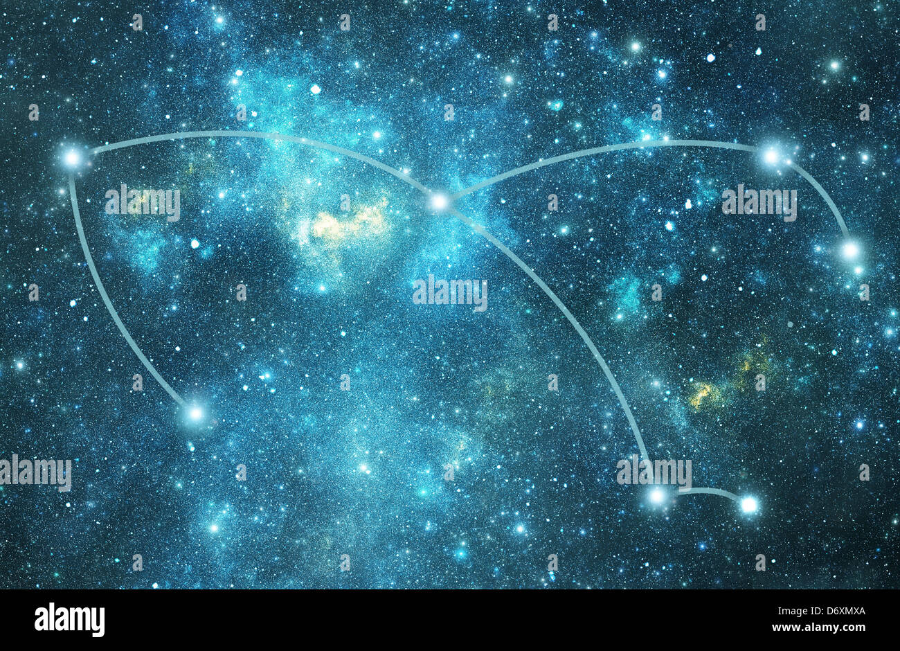 Constellation Monoceros (Mon), one of the modern constellations Stock ...