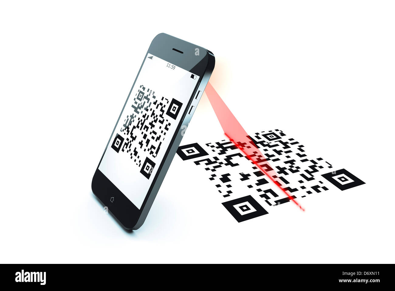 An image of a mobile phone qr code scan Stock Photo - Alamy