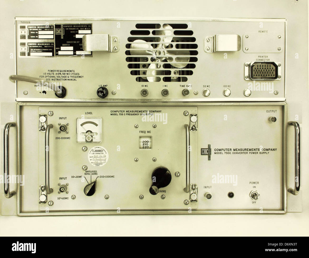A photograph from the 1960s-1970s showing miscellaneous equipment used ...