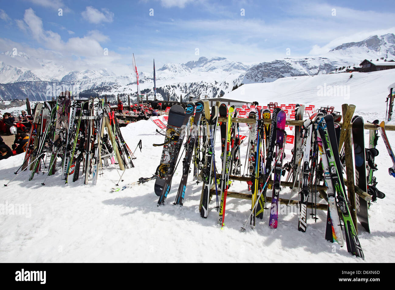 Skiing in Meribel, France Stock Photo - Alamy