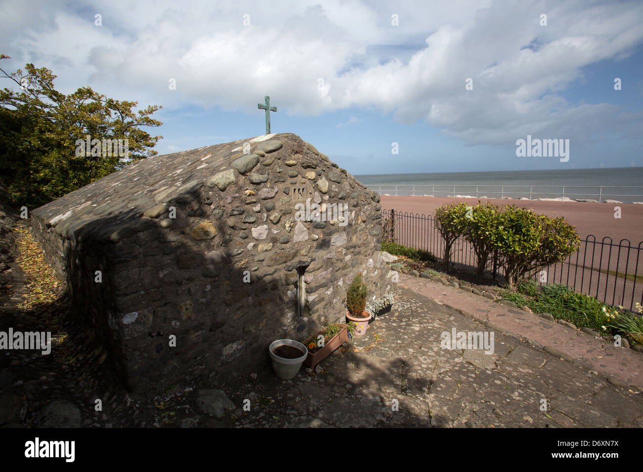 The Wales Coastal Path in North Wales. Picturesque view of the Holy ...