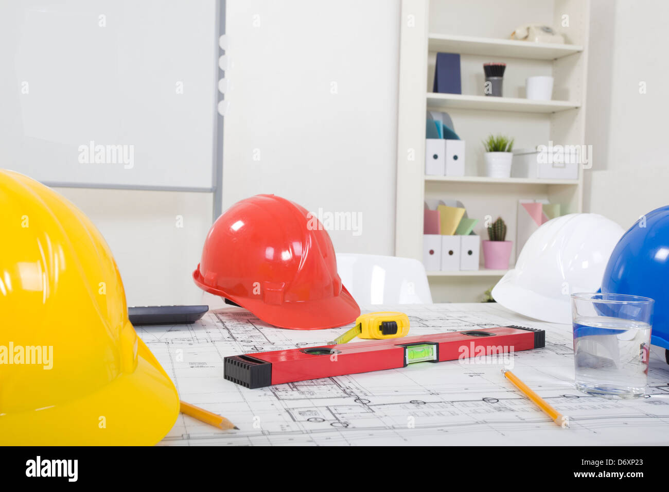 Tools and papers with sketches on the table Stock Photo - Alamy
