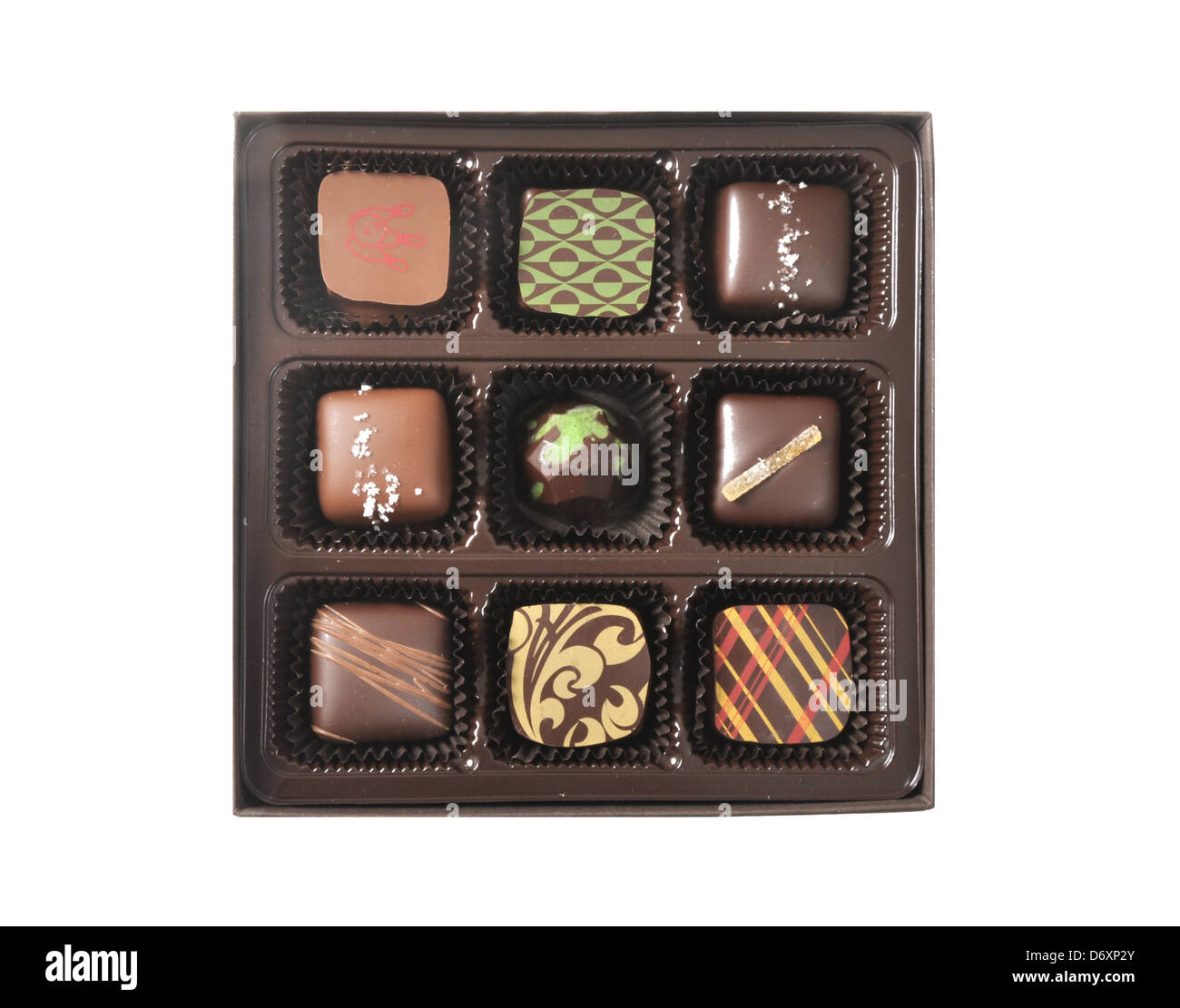 Box of chocolate candies Stock Photo - Alamy