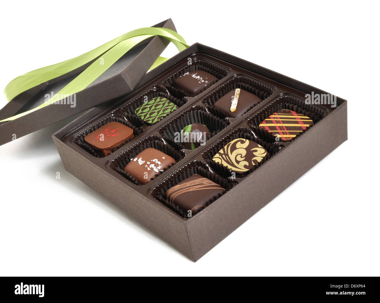 Box of chocolate candies Stock Photo - Alamy