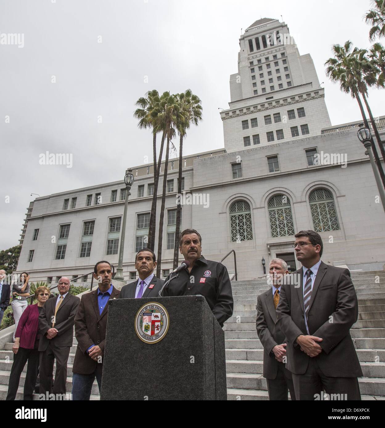 Los Angeles, California, USA. 24th April, 2013. Los Angeles City Mayor ...