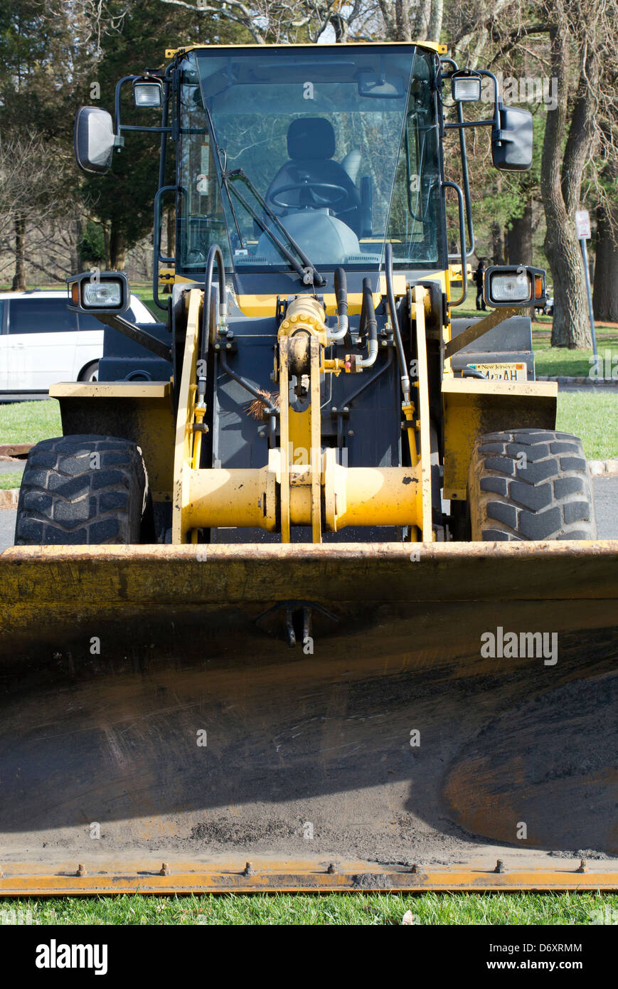 Front head on view of a Komatsu tractor Stock Photo - Alamy