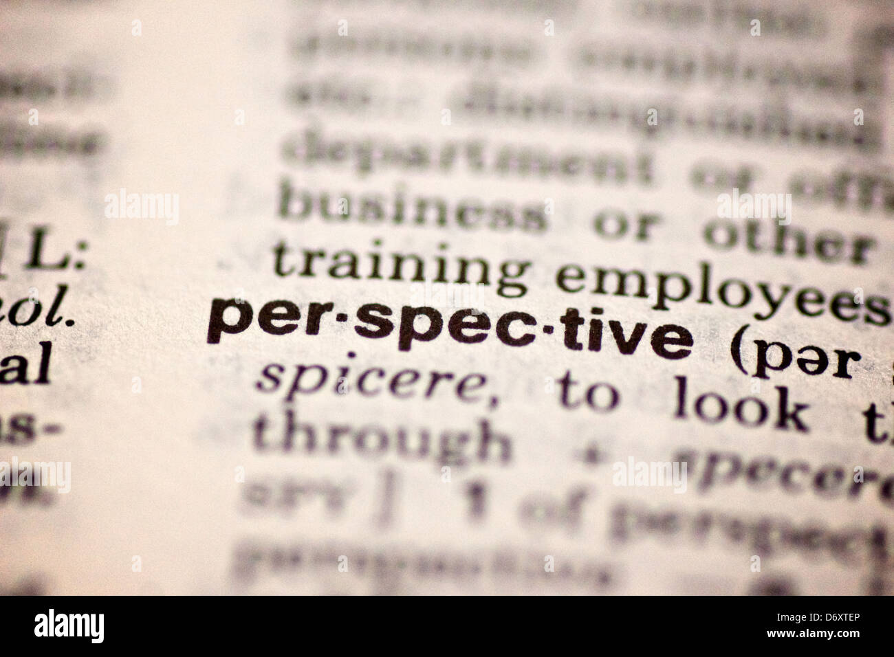 Word Perspective in the dictionary taken in macro Stock Photo - Alamy