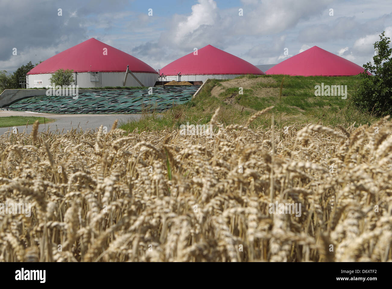 North beach, Germany, biogas plant on North beach Stock Photo - Alamy
