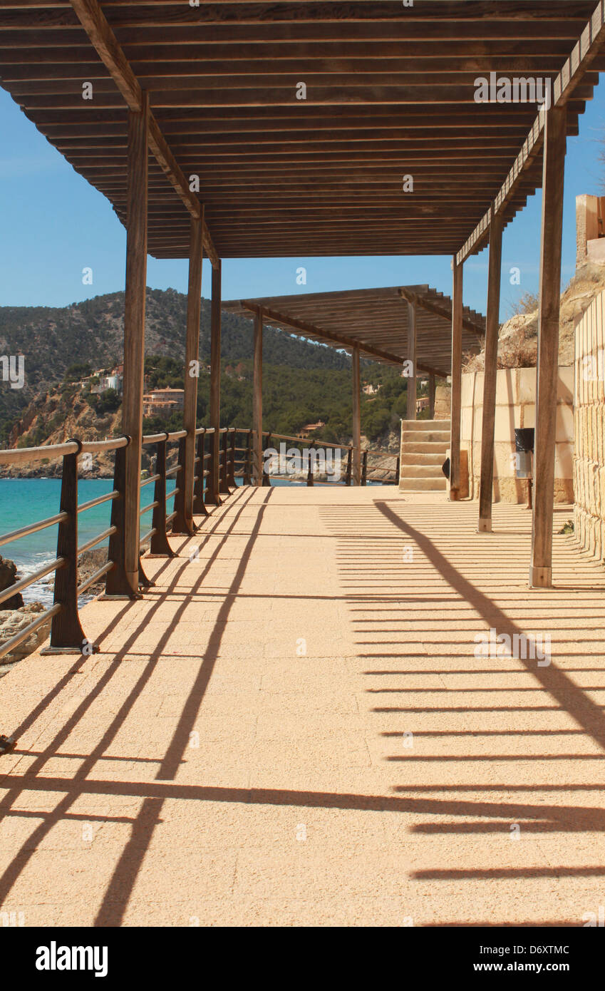 Sunny promenade at Camp de Mar beach, Majorca Stock Photo - Alamy