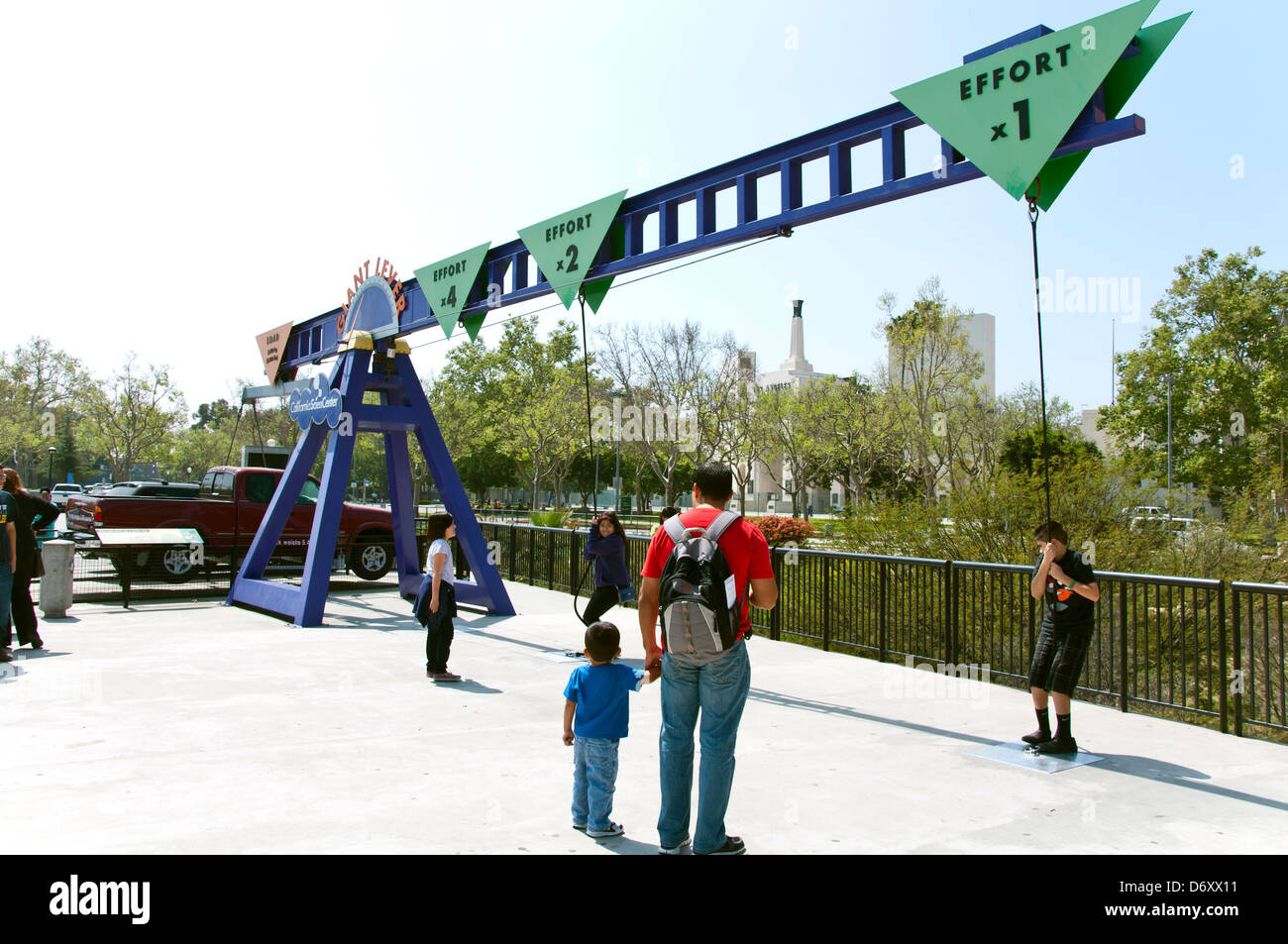 Kids playing at the California Science Center in Los Angeles Stock ...