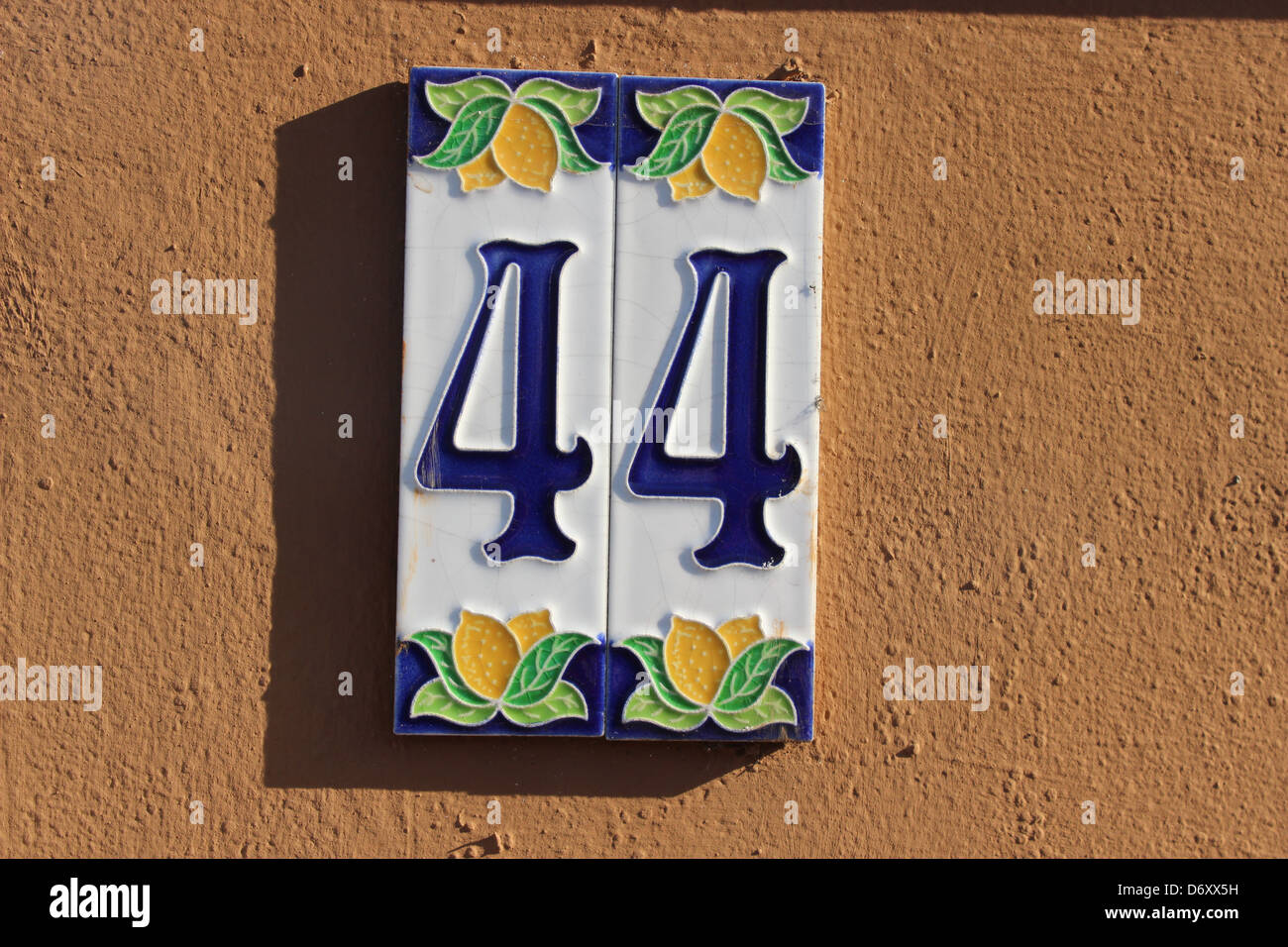 Tile numbered (door number Stock Photo - Alamy