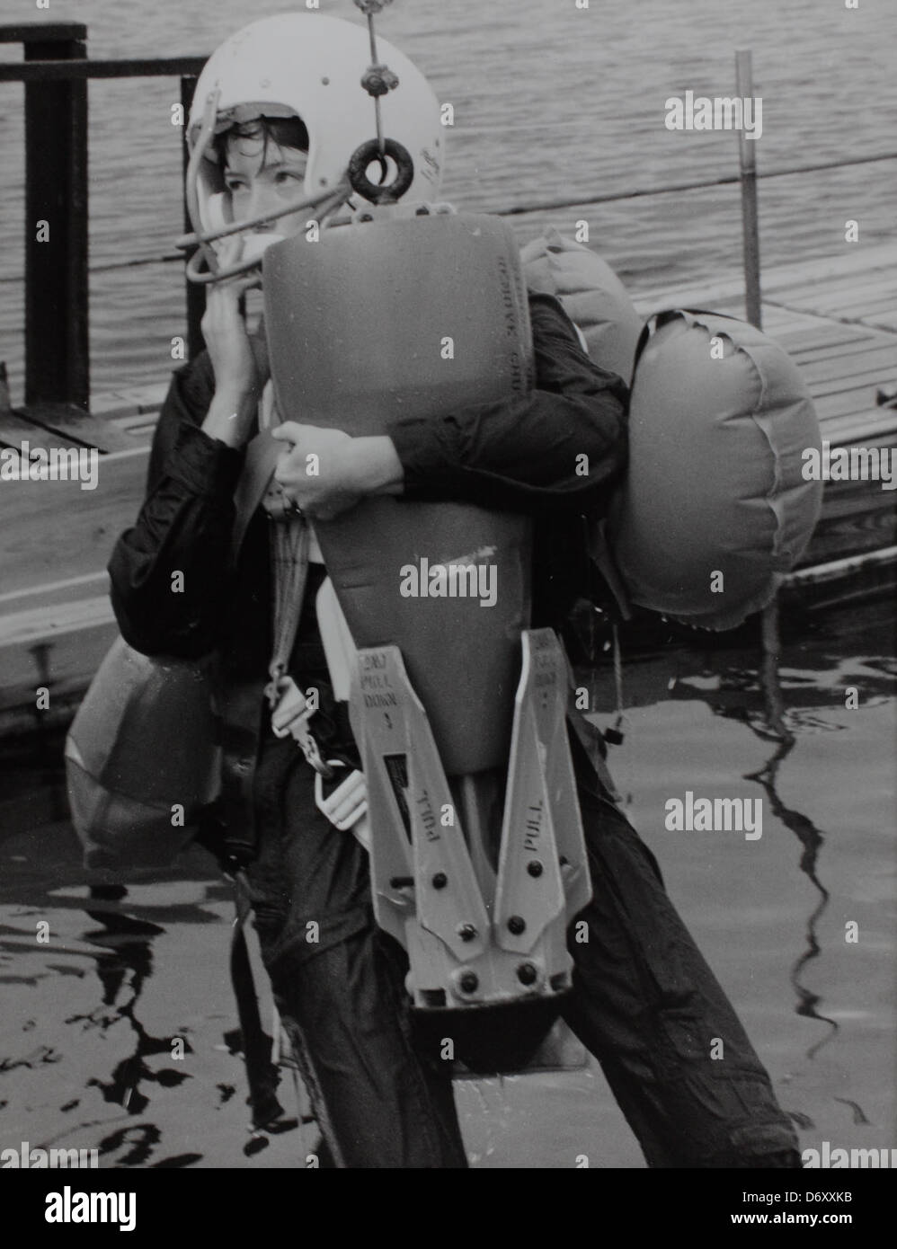 This photograph highlights the training of women in aviation ...
