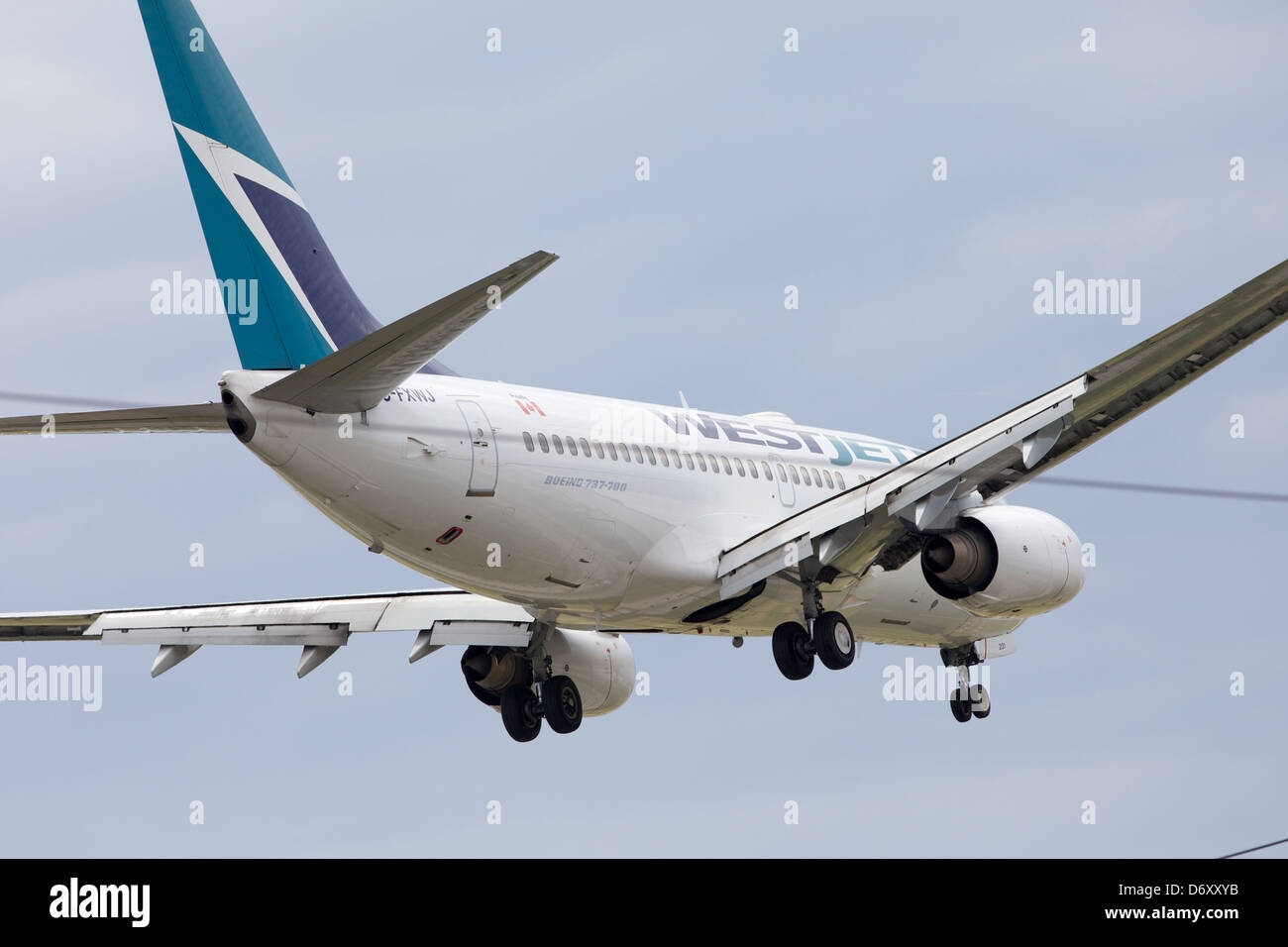 Westjet Boeing 737-800 Landing at Toronto Pearson Airport, Ontario ...