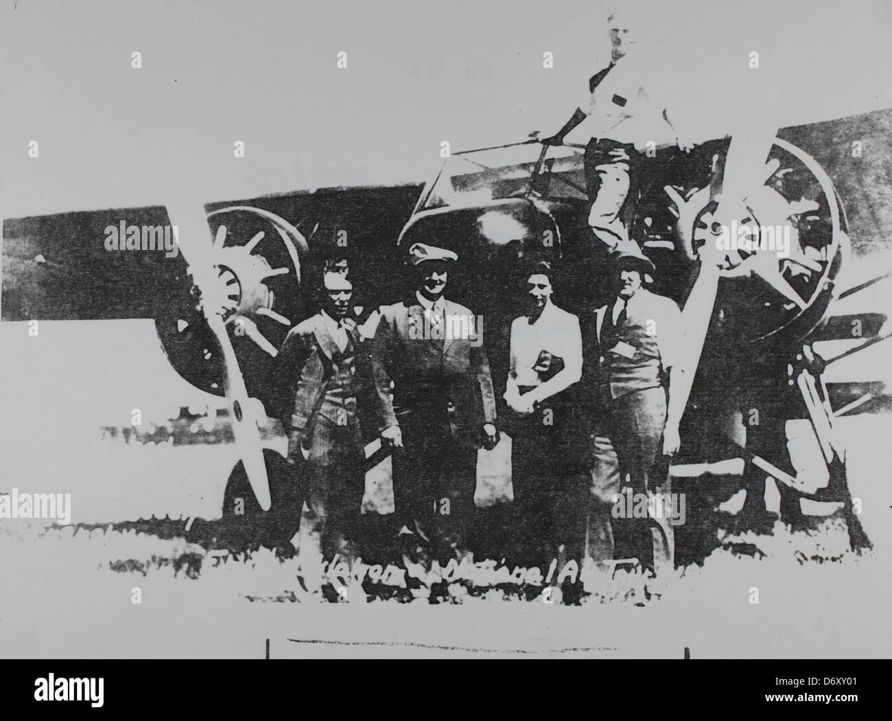 This image from an air tour in 1930 showcases women aviators ...