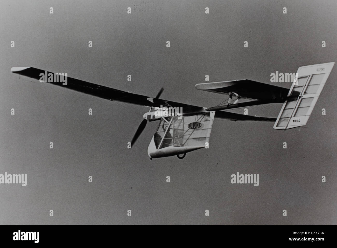 This photo features the Solar Challenger, an experimental solar-powered ...