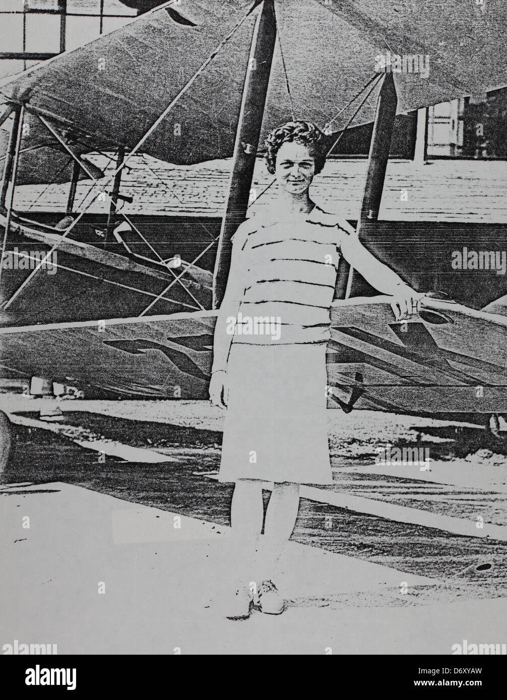 This image features Louis Thaden, a pioneering female aviator from the ...