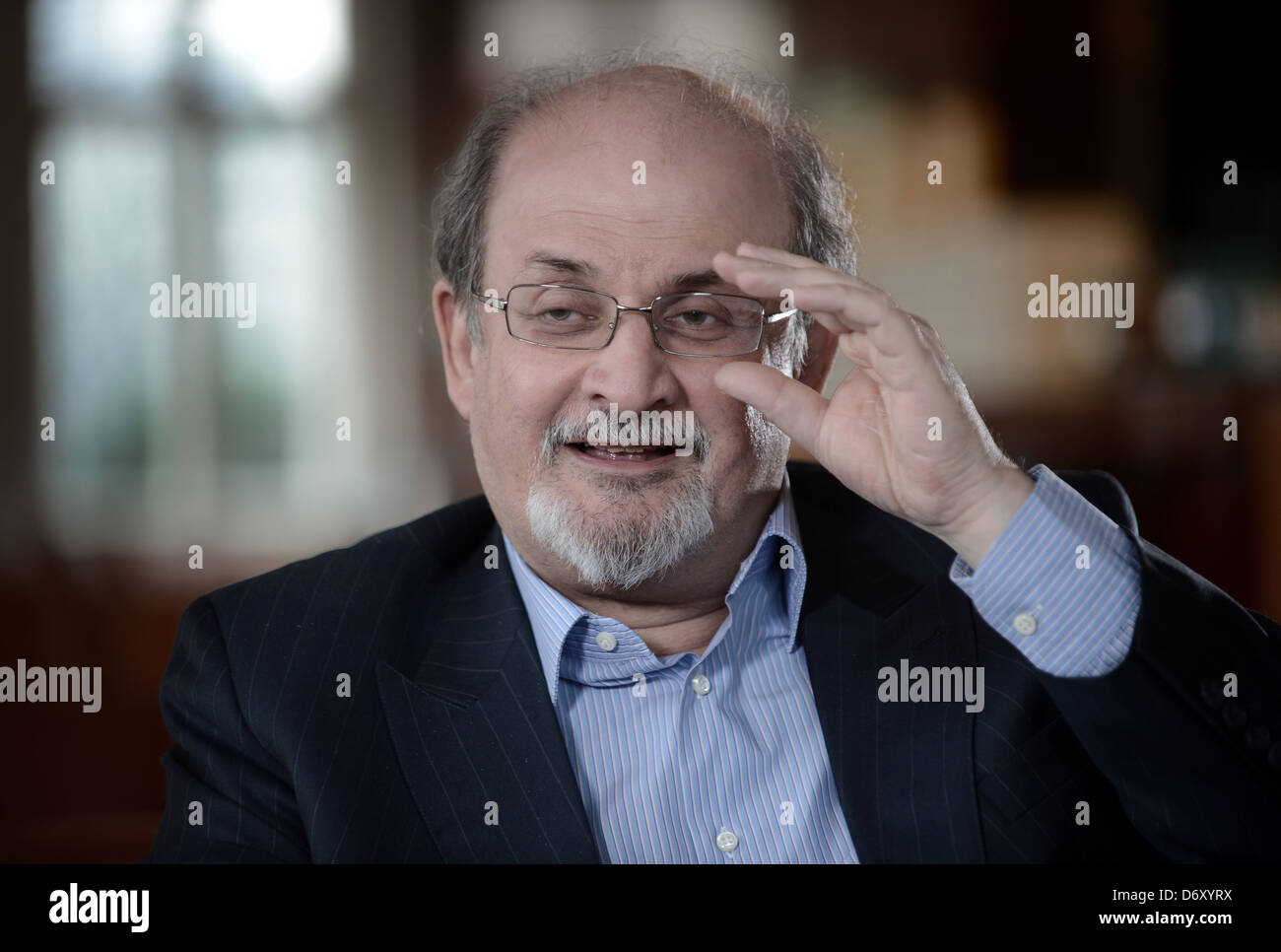 Berlin, Germany, writer Salman Rushdie, in an interview Stock Photo - Alamy