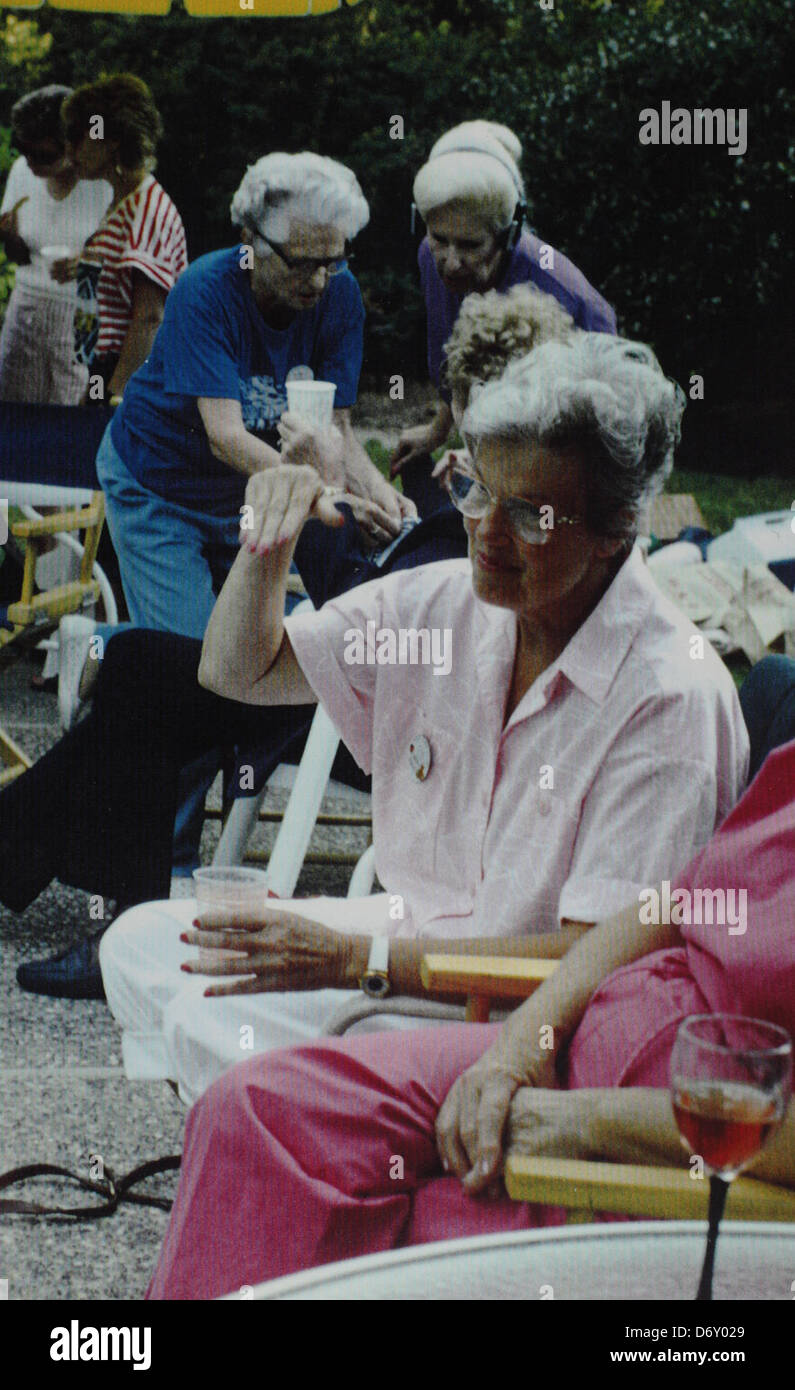 Nancy Rodgers, a prominent aviator, is shown reflying a race ...