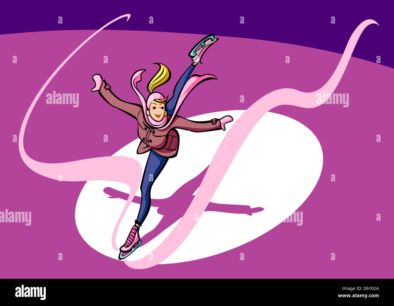 Woman ice skating indoors hi-res stock photography and images - Alamy