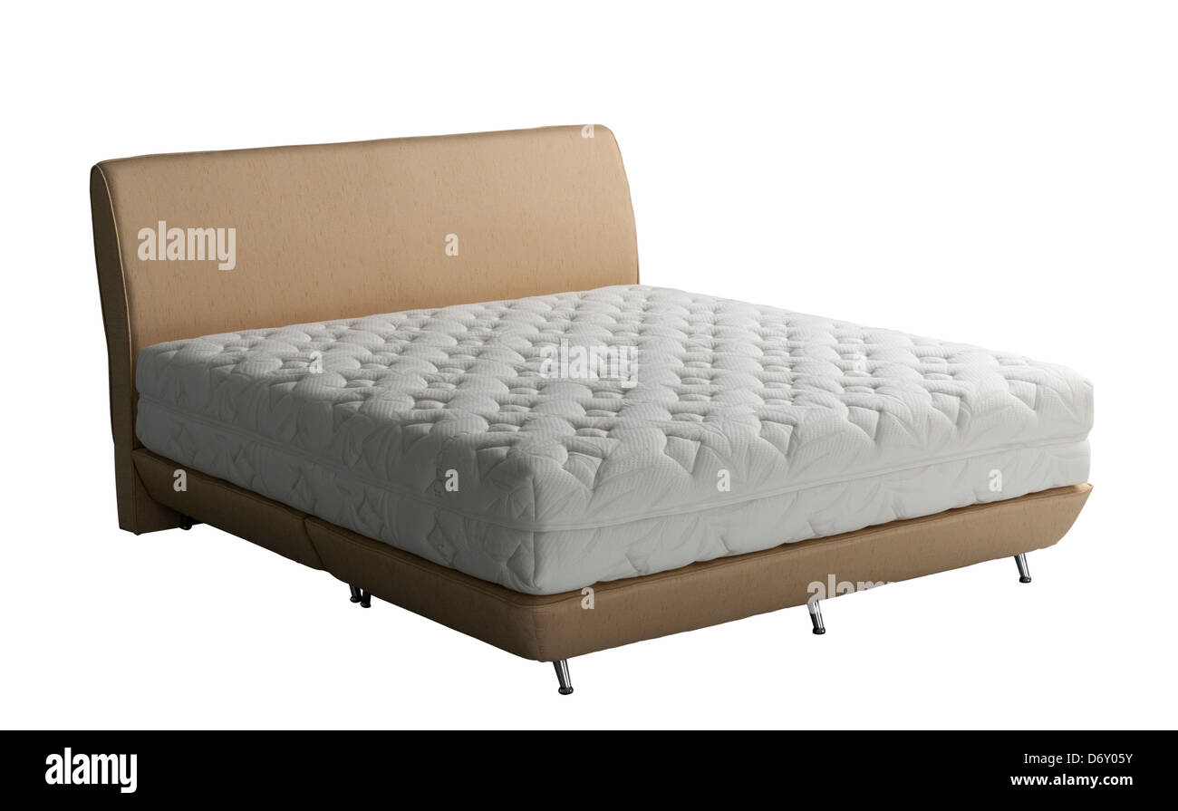 Mattress spring bed isolated on white background Stock Photo - Alamy