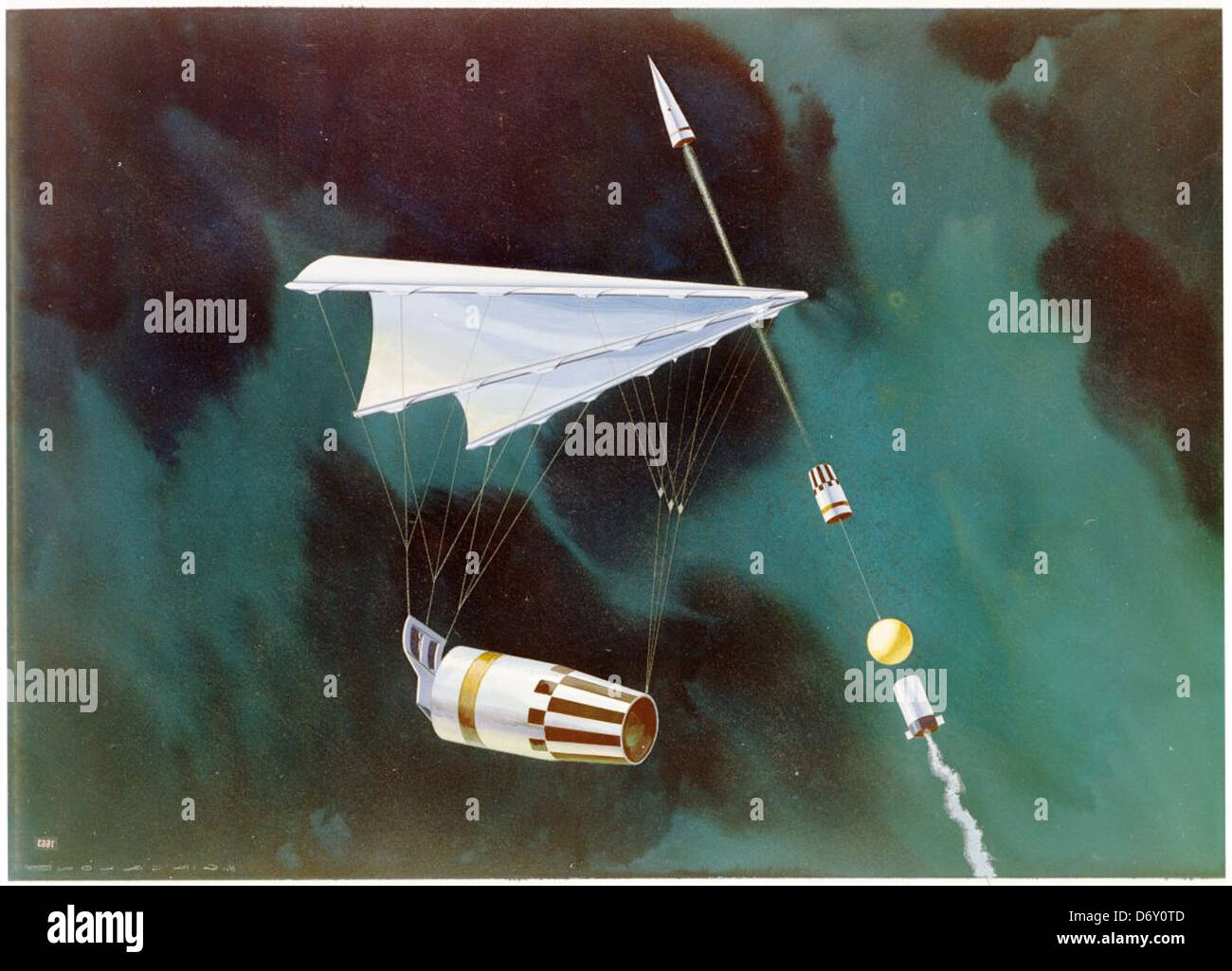 The Ryan Flexwing missile stage recovery system was tested in 1961 ...