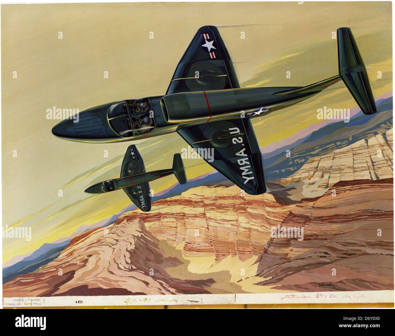 This photograph shows the Ryan XV-5 Vertifan, an experimental tilt-wing ...