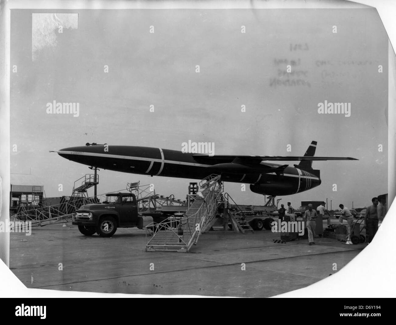 This image shows a damaged print of the Northrop SM-62 Snark cruise ...