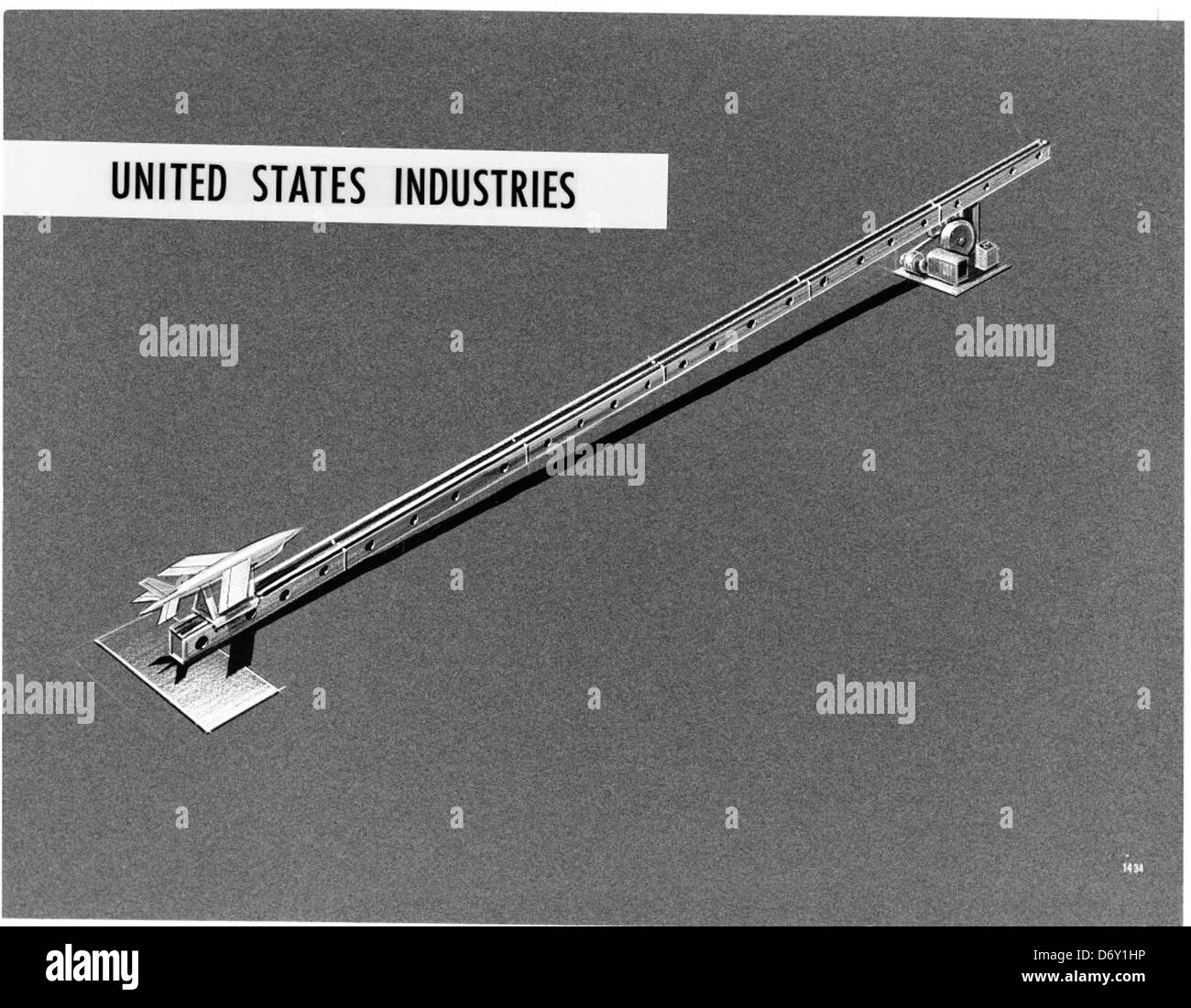 This image shows a Ryan Firebee drone launch from a rail system in 1961 ...