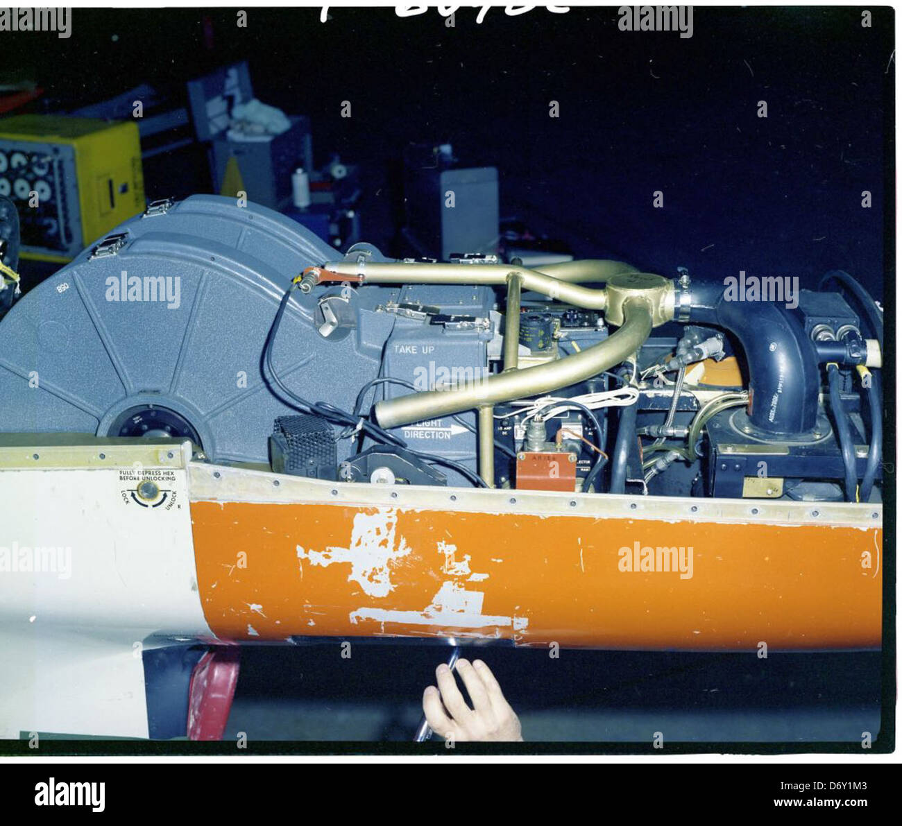 This USAF photo shows the BGM-34C Firebee drone with its camera ...