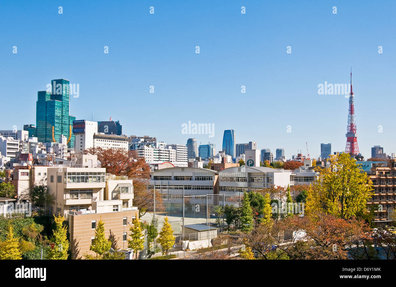 Downtown Tokyo with Tokyo Tower and Akasaka Stock Photo - Alamy