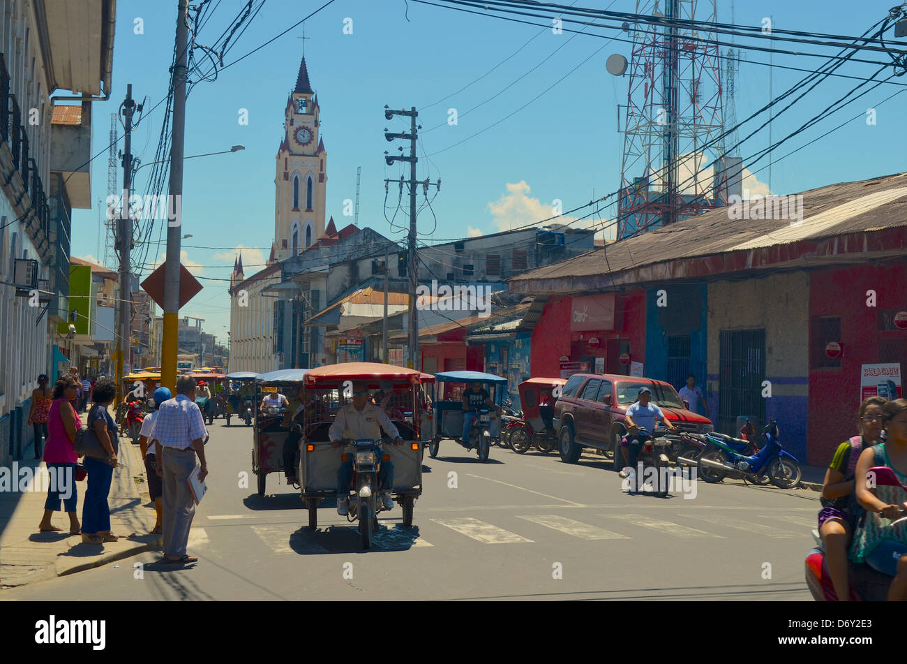 The Iglesia Matriz / main cathedral in Iquitos, Loreto, Peru Stock ...