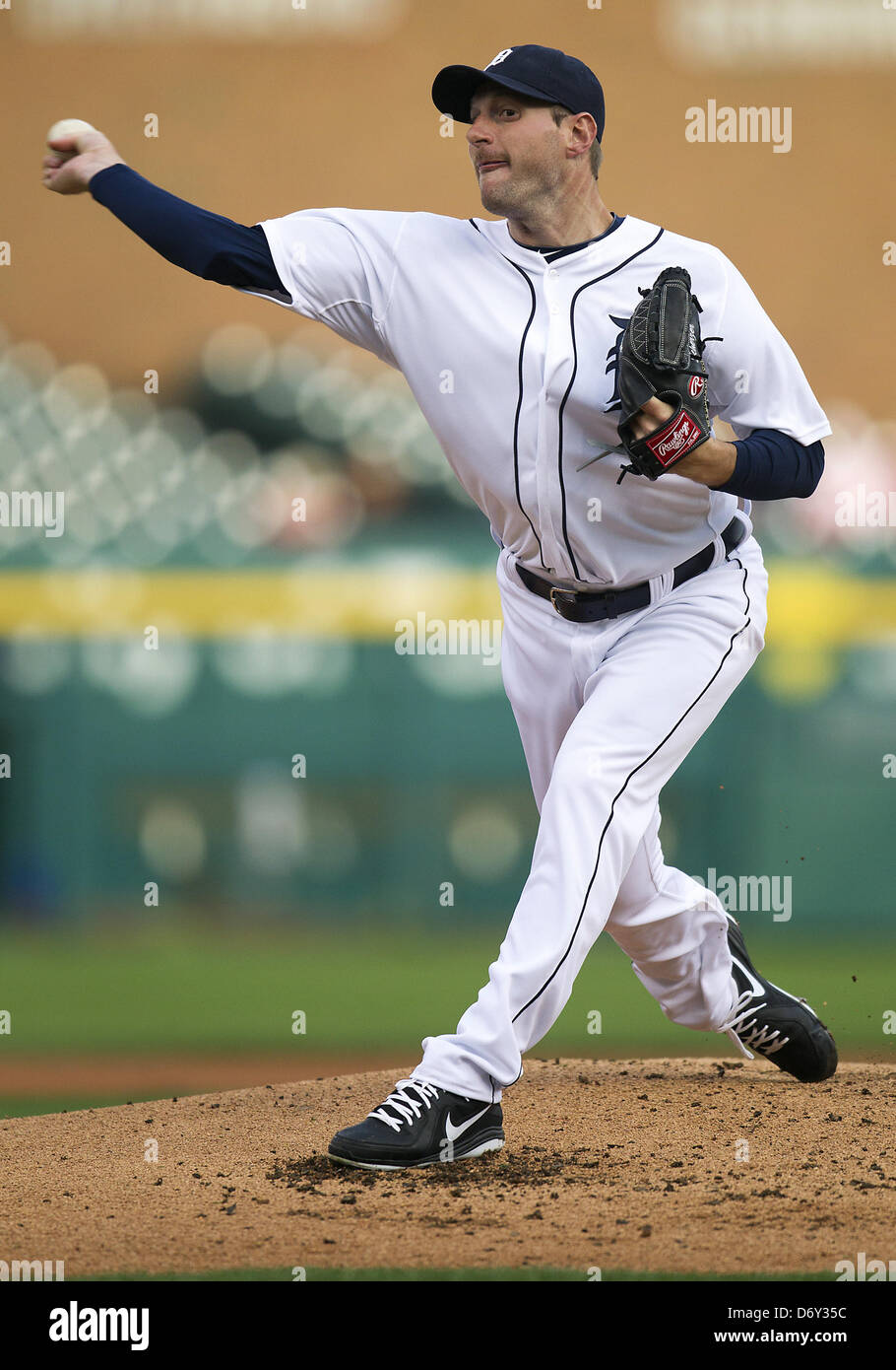 Detroit, Michigan, USA. 24th April, 2013. Detroit Tigers starting ...